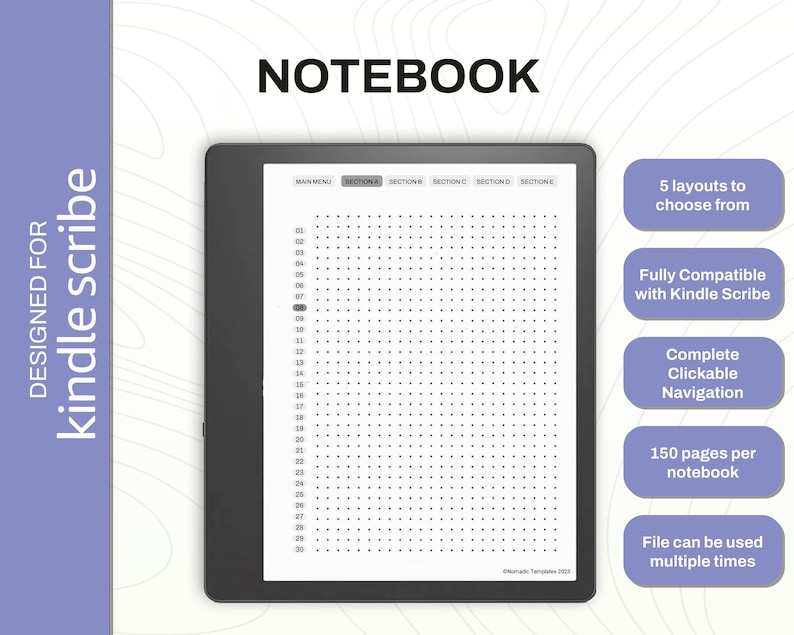 Kindle Scribe Notebook | Template | Journal | Notepad | Wide, Narrow ...