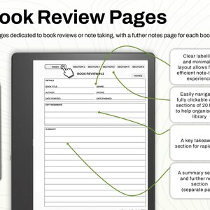 Kindle Scribe Template | Kindle Scribe Book Review Journal | Reading ...