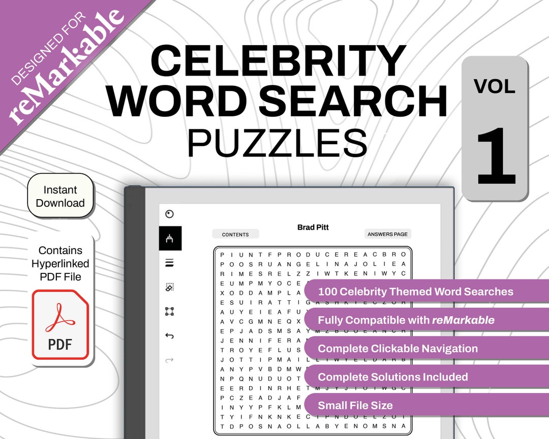 Remarkable Word Search Bundle Celebrity Edition Games and Puzzles ...