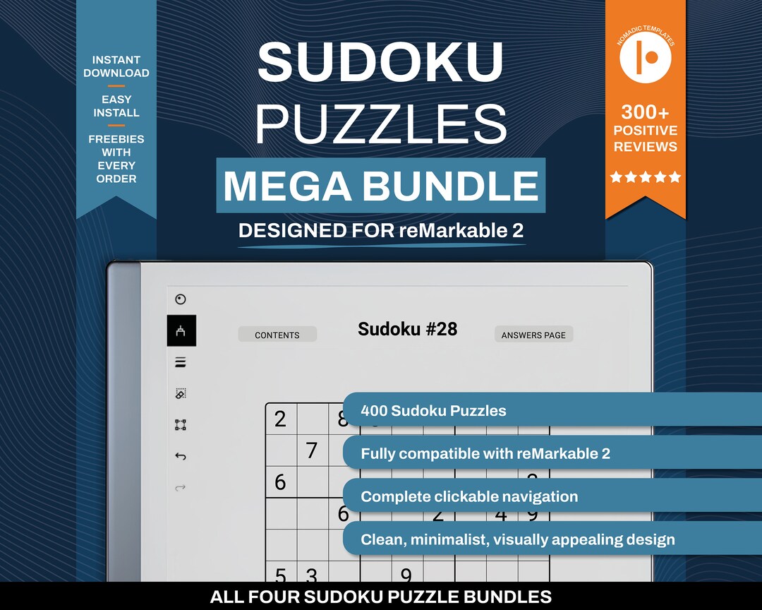 MEGA Sudoku Bundle for Remarkable Easy - Medium - Hard | Games and ...