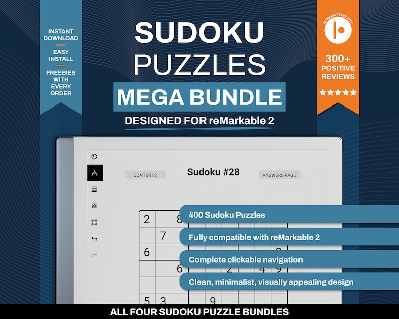MEGA Sudoku Bundle for Remarkable Easy - Medium - Hard | Games and ...