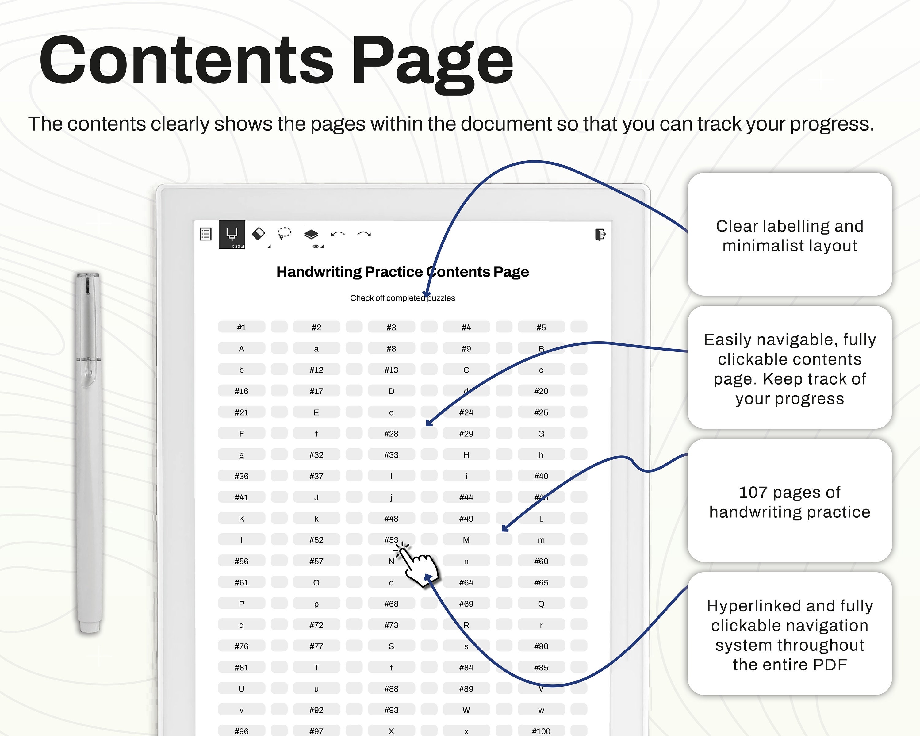 Supernote Template | Neat Handwriting Practice Sheets | Penmanship ...