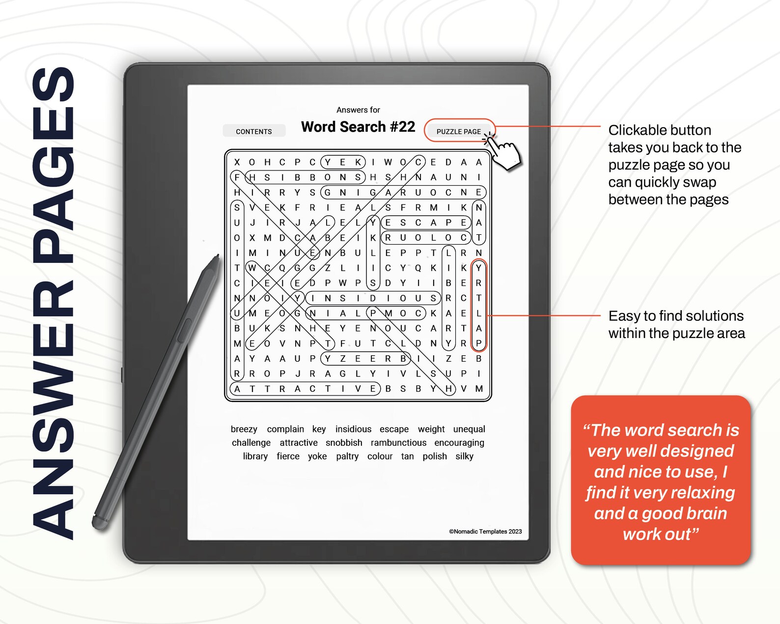 Kindle Scribe Word Search Bundle Volume 1 | Games and Puzzles ...