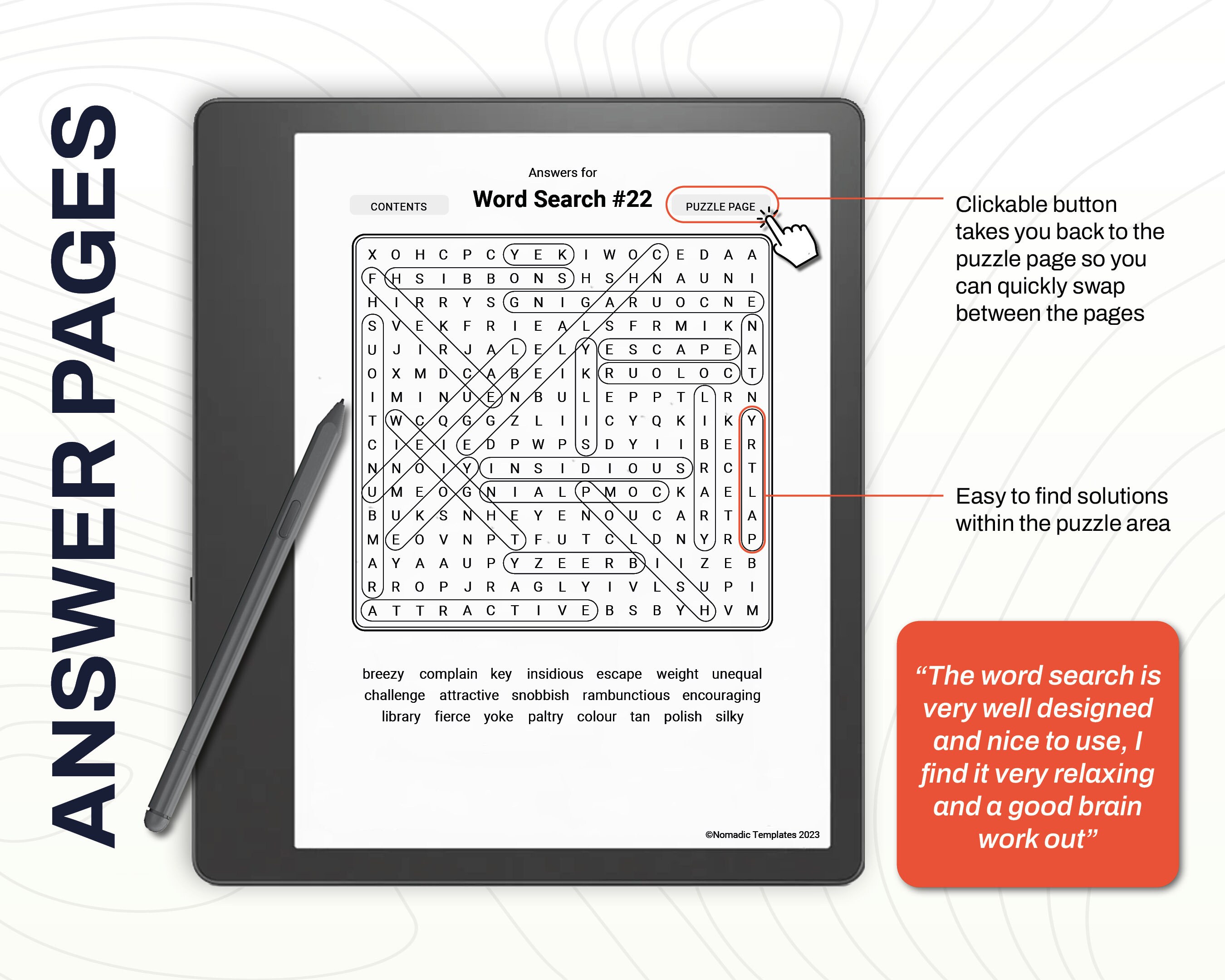 Kindle Scribe Word Search Bundle Volume 1 Games and Puzzles - Etsy