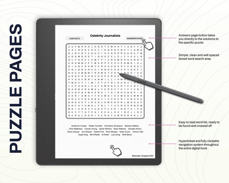 Kindle Scribe Word Search Bundle Celebrity Edition | Games and Puzzles ...