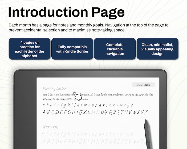 Kindle Scribe Template | Neat Handwriting Practice Sheets | Penmanship ...