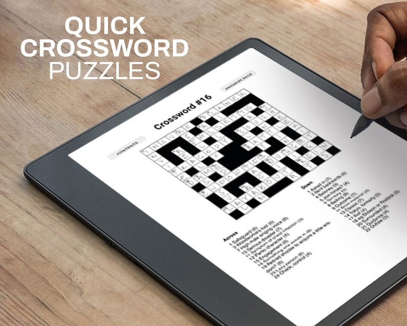 Kindle Scribe Crosswords Volume 1 | Games and Puzzles | Clickable PDF ...
