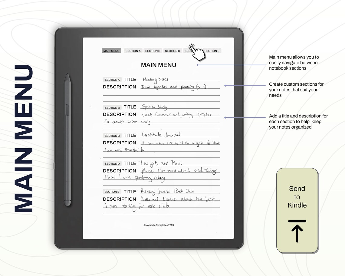Kindle Scribe Notebook | Template | Journal | Notepad | Wide, Narrow ...