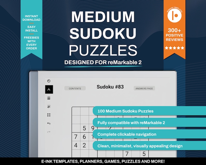 Medium Sudoku for Remarkable | Games and Puzzles | PDF Template With ...