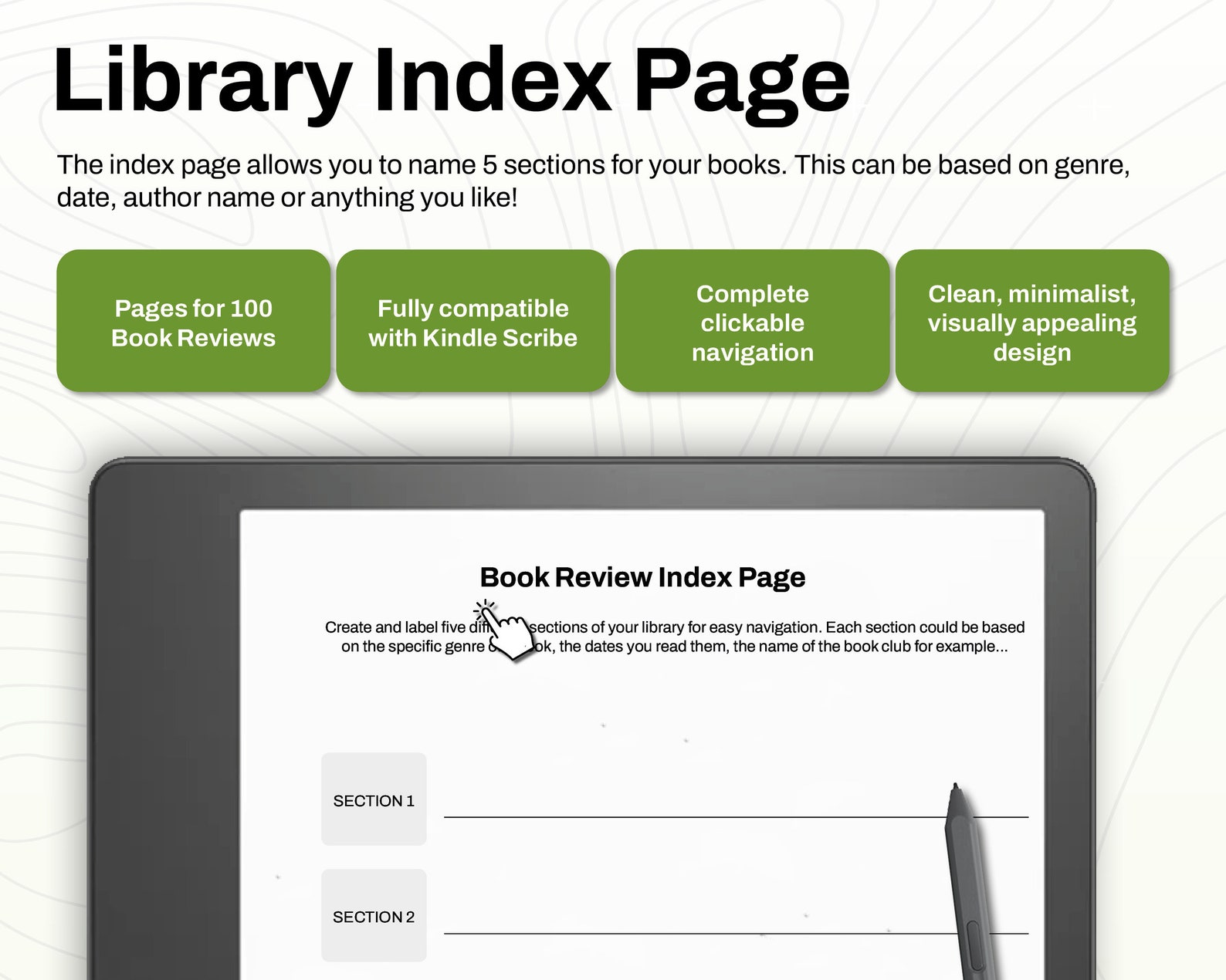 Kindle Scribe Template | Kindle Scribe Book Review Journal | Reading ...