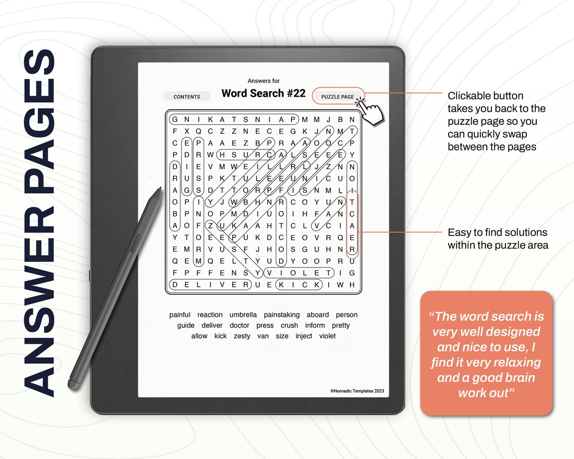 Kindle Scribe Word Search Bundle Volume 3 | Games and Puzzles ...