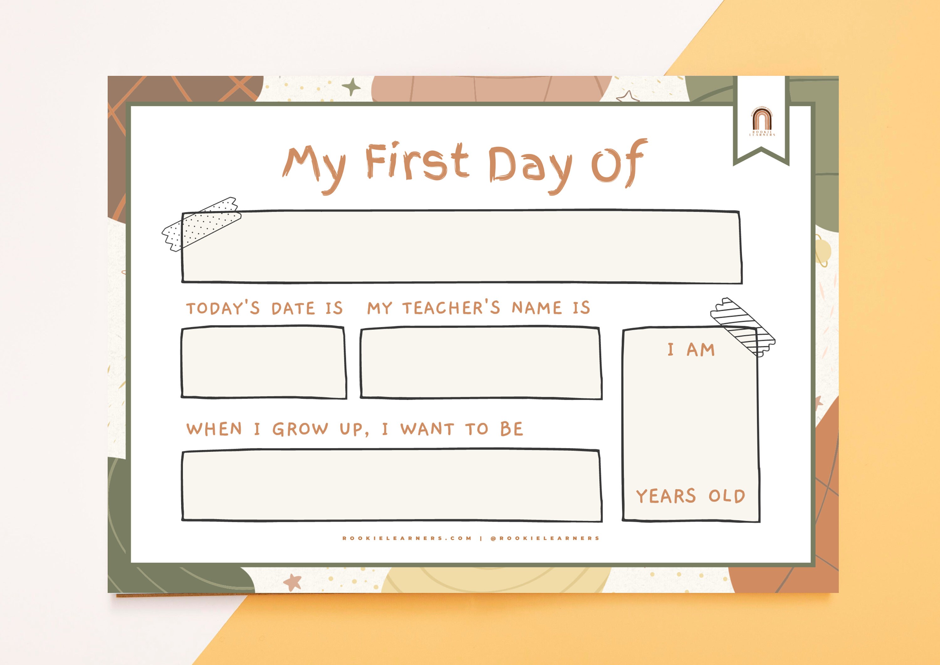 Printable First Day of School Mat - Etsy