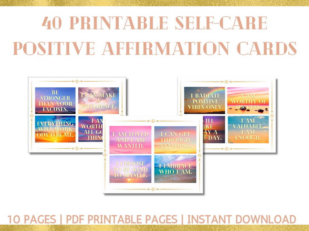 Positive Affirmation Cards, Mindfulness Cards, Printable Cards ...