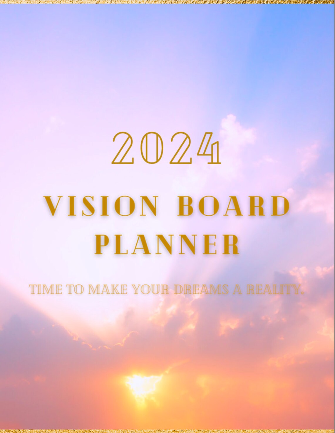 Printable Digital Vision Board for 2024, Vision Board Template, Vision ...