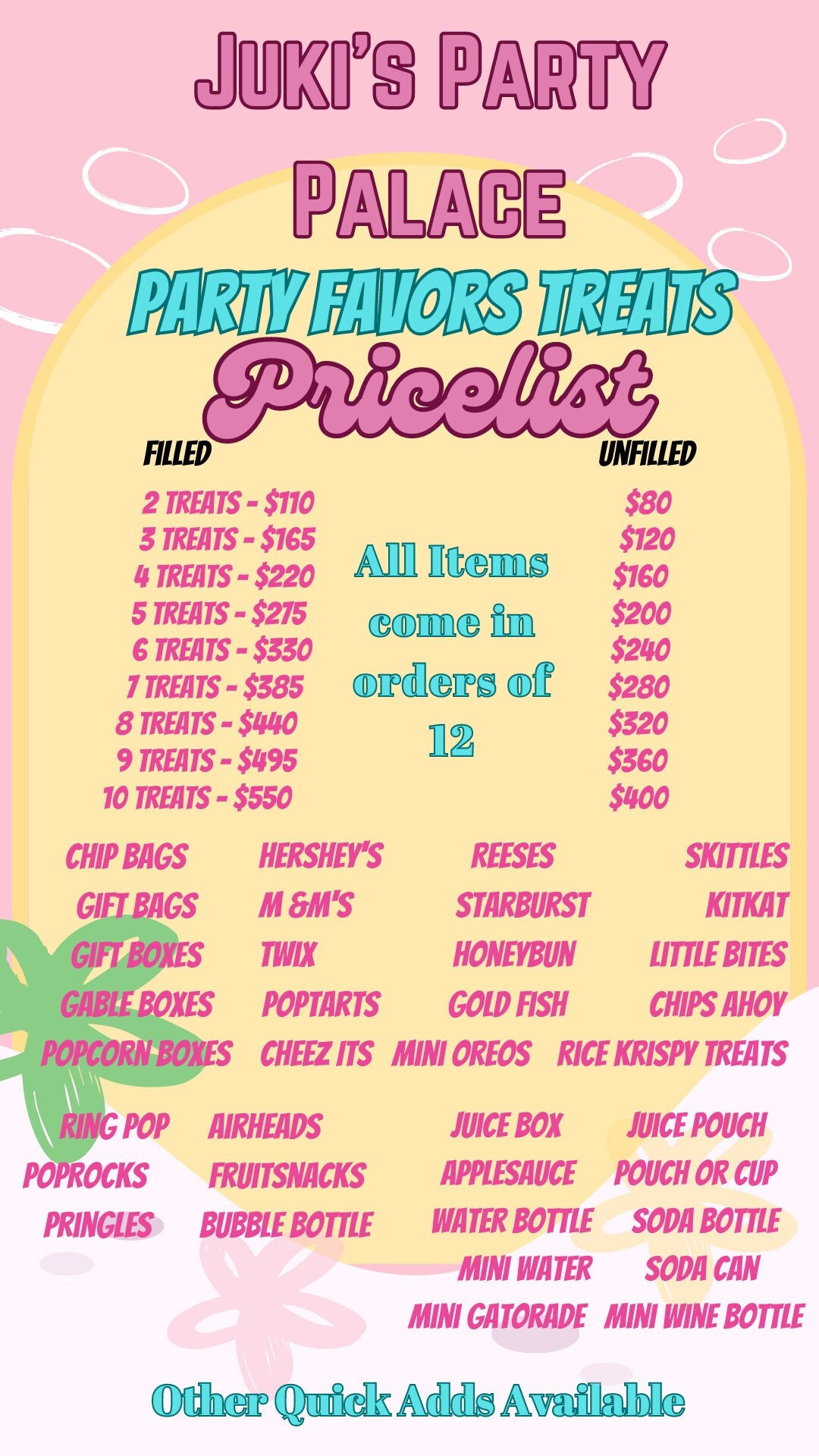 Custom Party Favors / Treats - Etsy