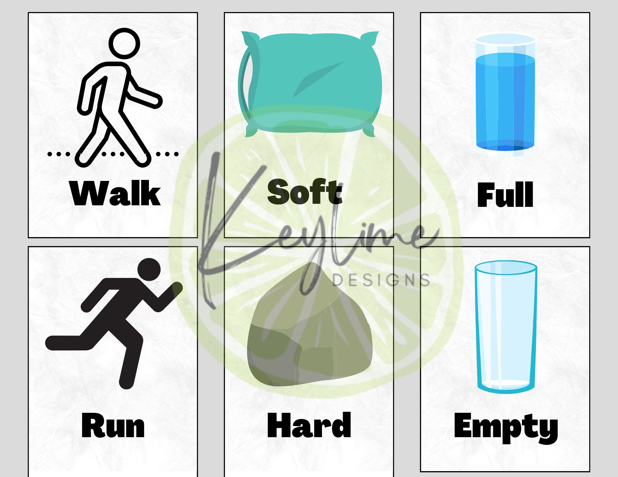 15 Opposite Printable Matching Cards | Matching Game | Homeschool ...
