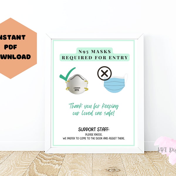 Mask Required Sign Printable - Etsy