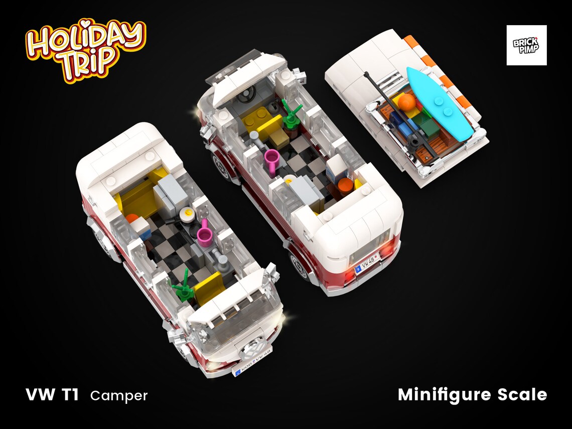 VW T1 Camper Building Instruction for Building Blocks 10222 - Etsy