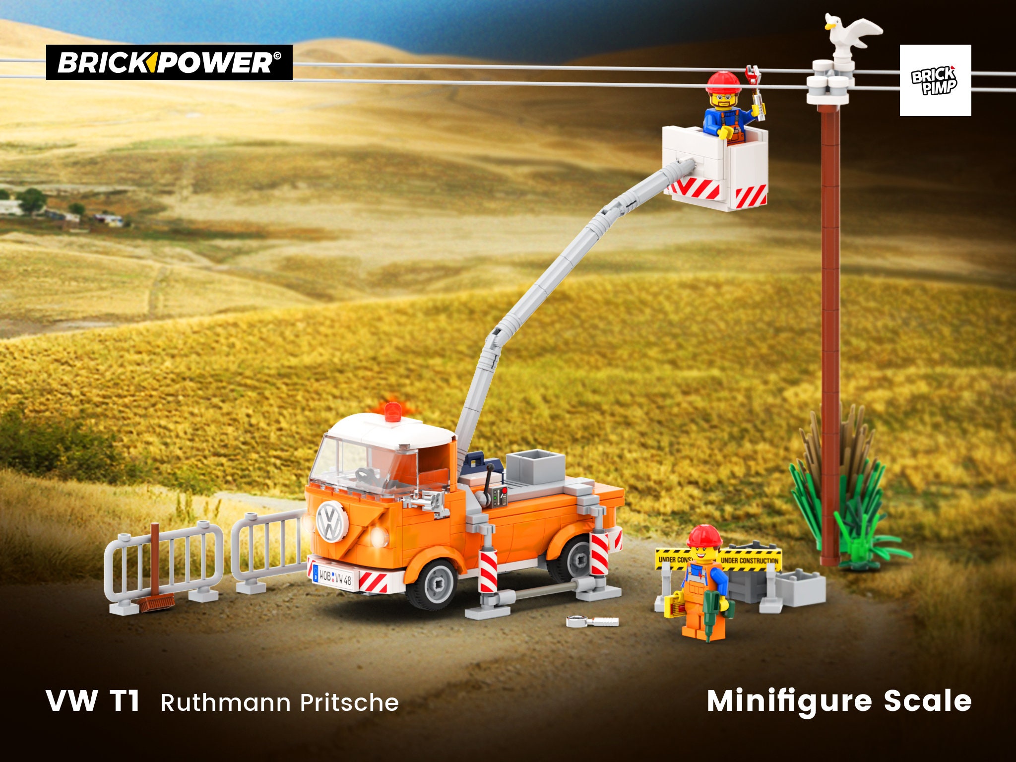 VW T1 Ruthmann Pritsche Building Instruction for Building Blocks 10220 ...