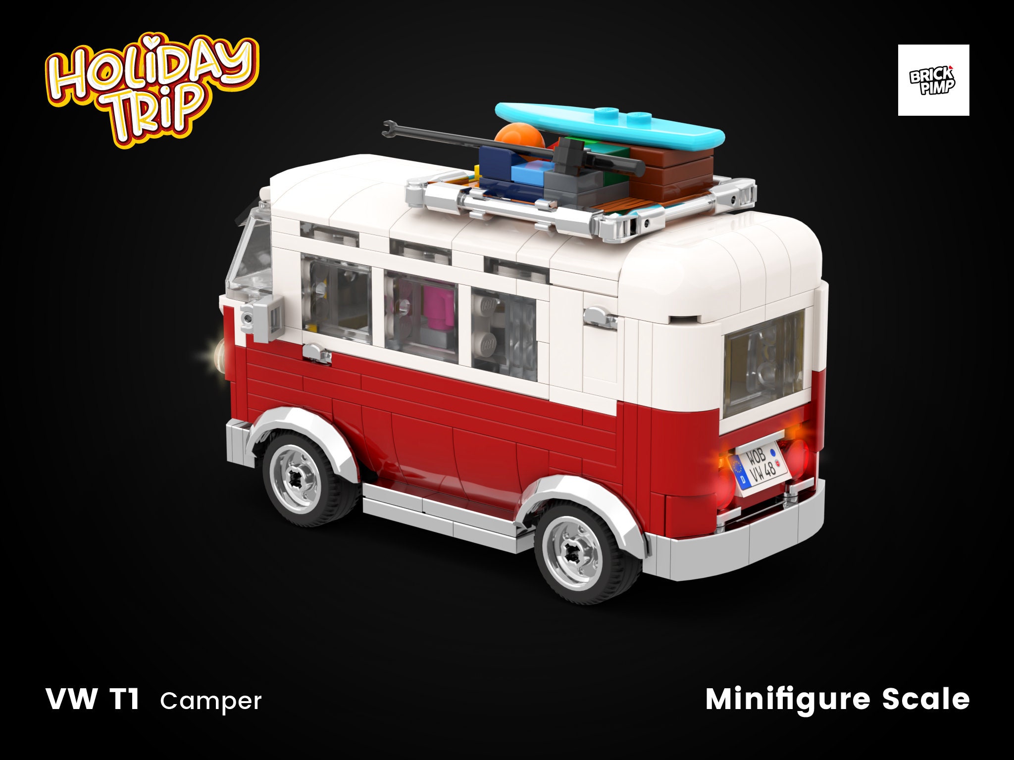 VW T1 Camper Building Instruction for Building Blocks 10222 - Etsy