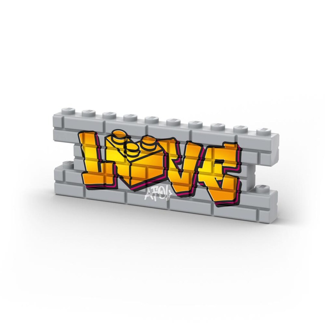 LOVE Graffiti Wall - Original LEGO® Bricks - Etsy