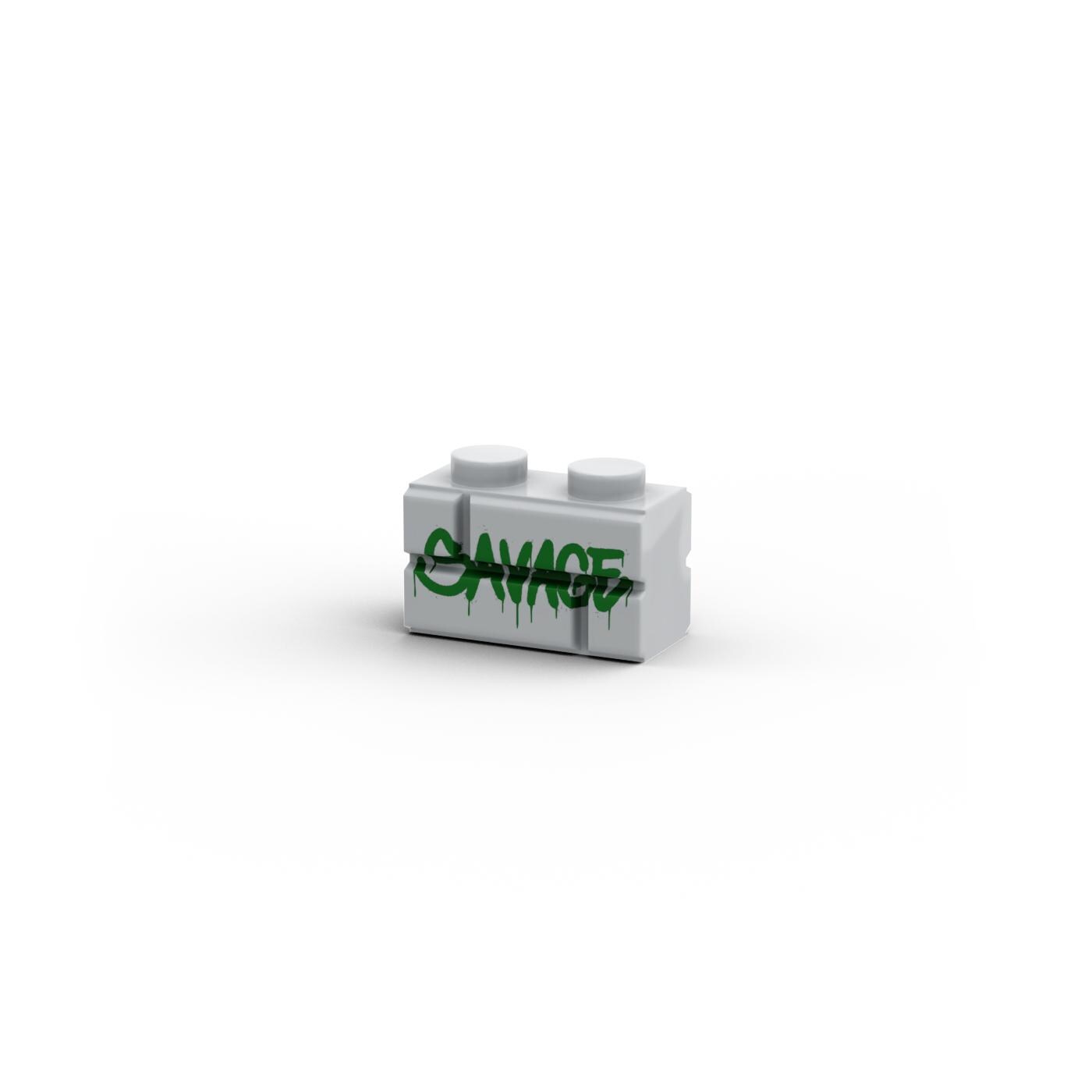 Savage Graffiti Tag - Original LEGO® Brick - Etsy