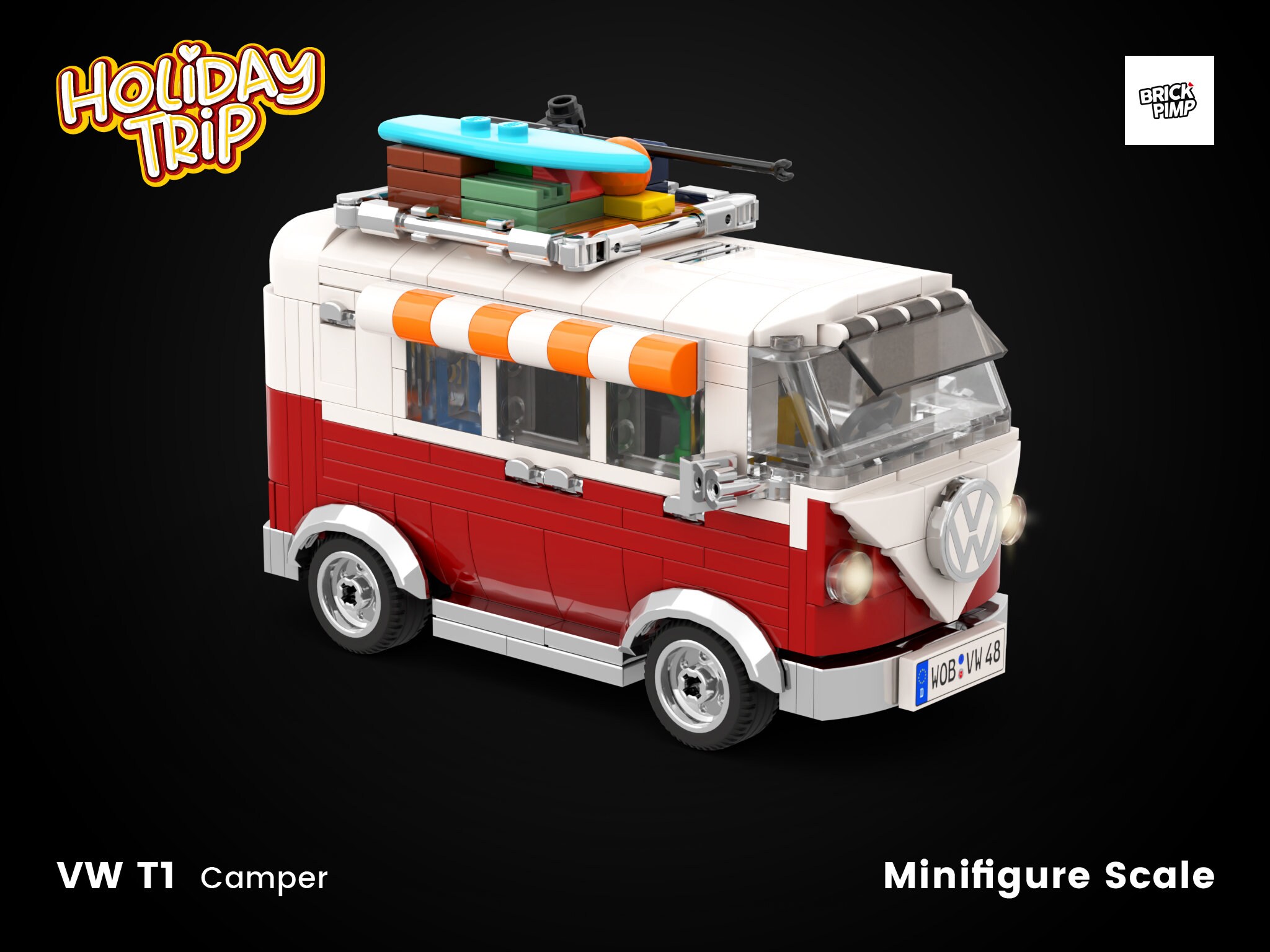 VW T1 Camper Building Instruction for Building Blocks 10222 - Etsy