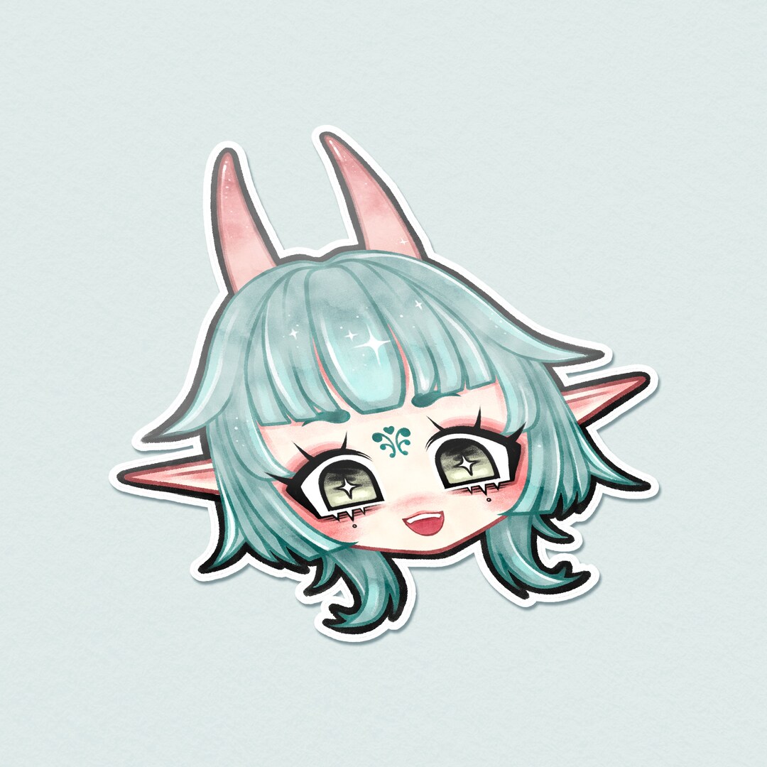 Vinyl Waterproof Anime Chibi Sticker Oni Kawaii Demon Japanese Demon ...