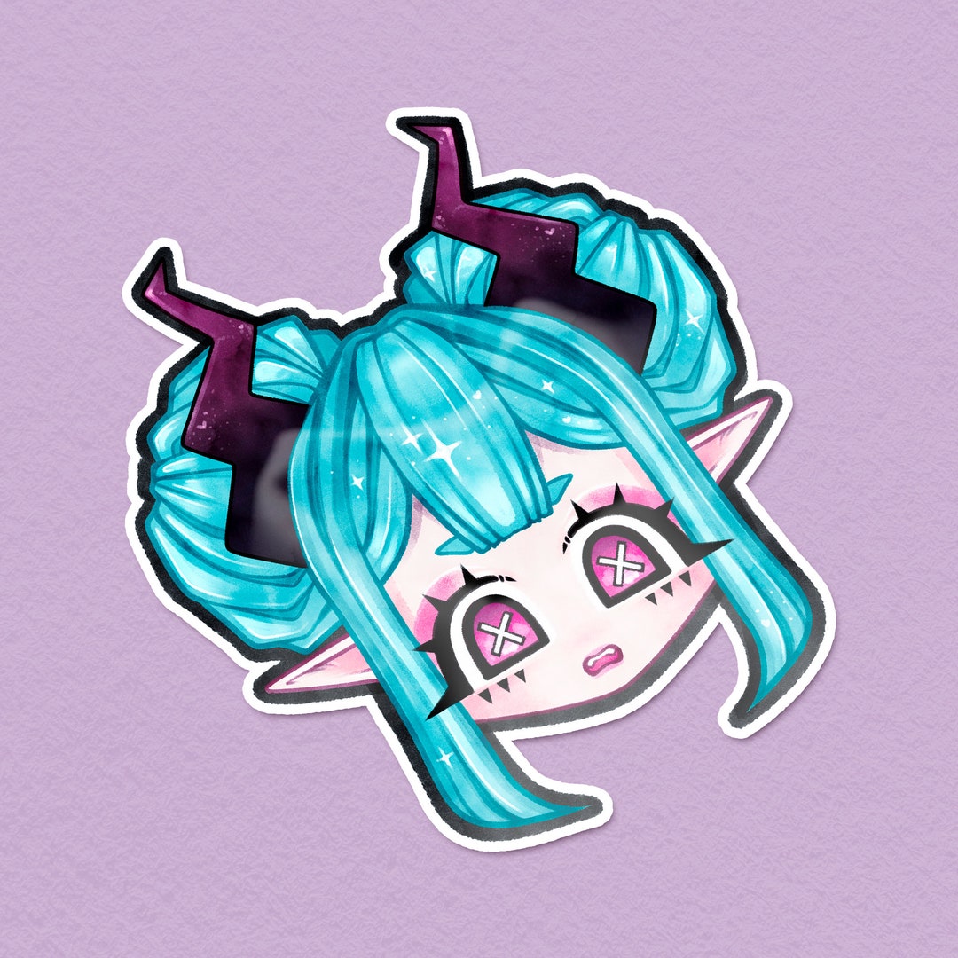 Vinyl Waterproof Sickly Cyberpunk Demon Sticker Anime Kawaii Demon ...