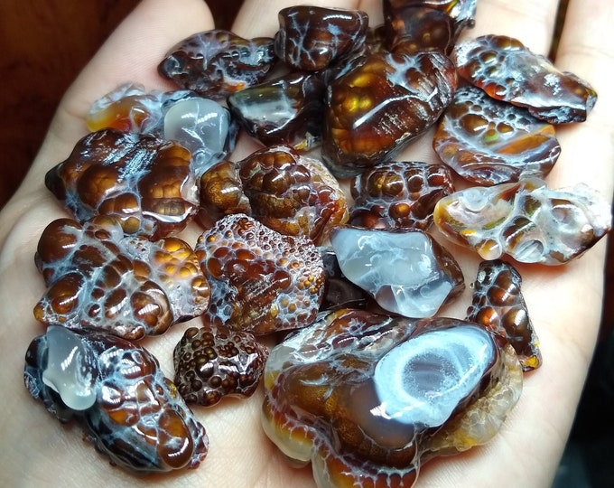High Grade Deer Creek Tumbled Fire Agates - Etsy
