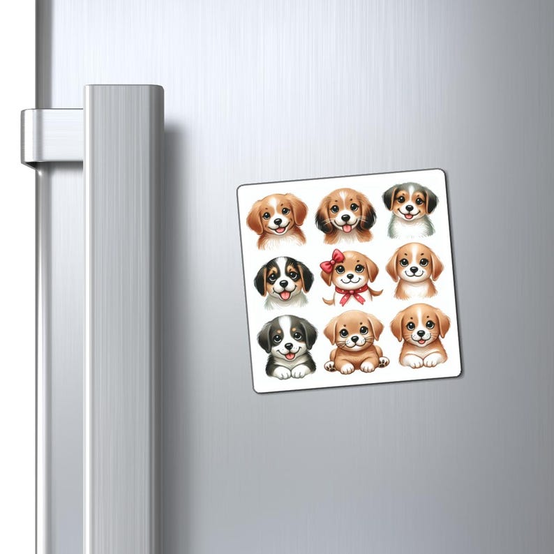 Magnets, Cute Puppy Faces Fridge Magnets, Dog Lover Gift, Pet Owner ...