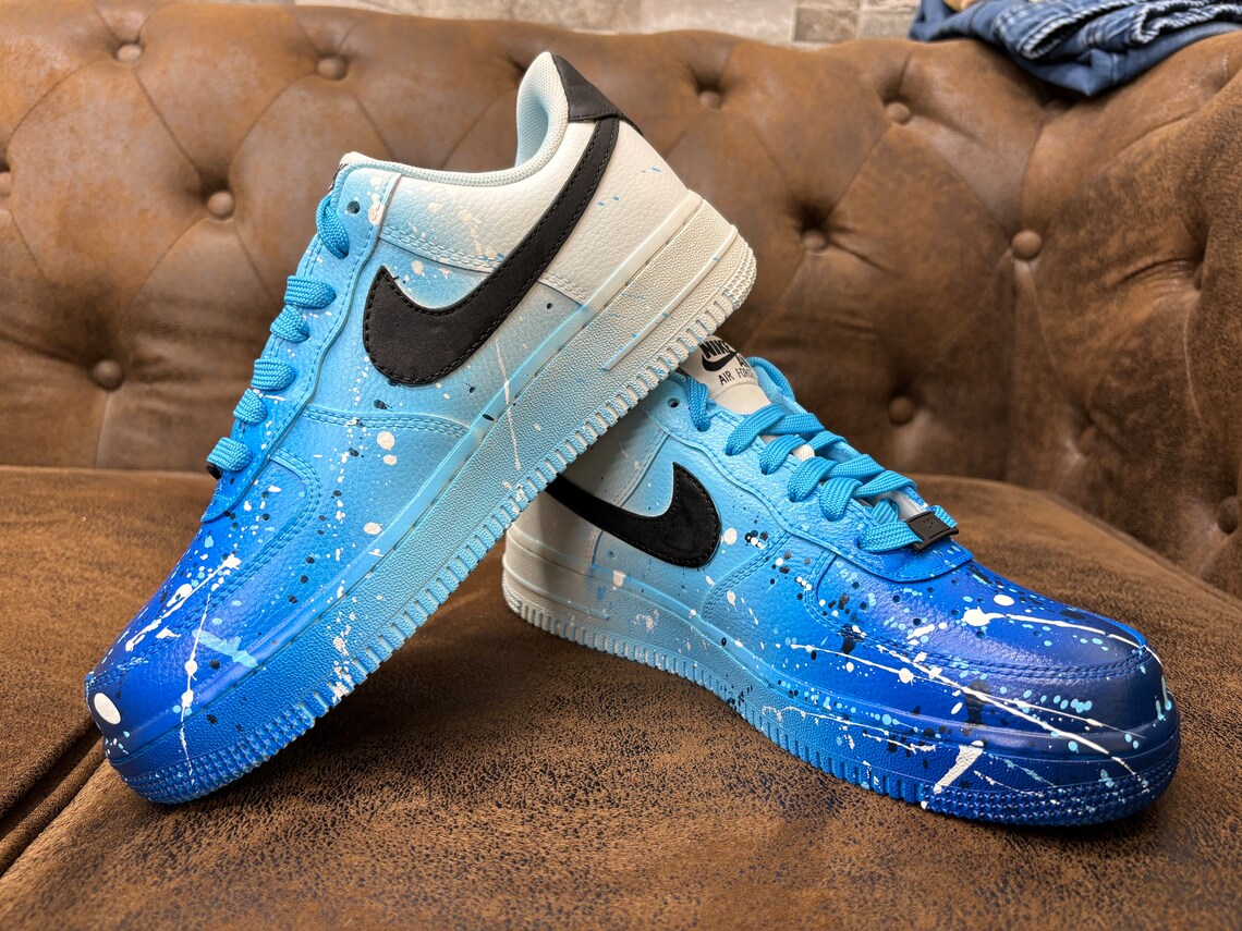 Customized AIR FORCE 1 Sea Splash Sneakers Free Style Handpainted and ...