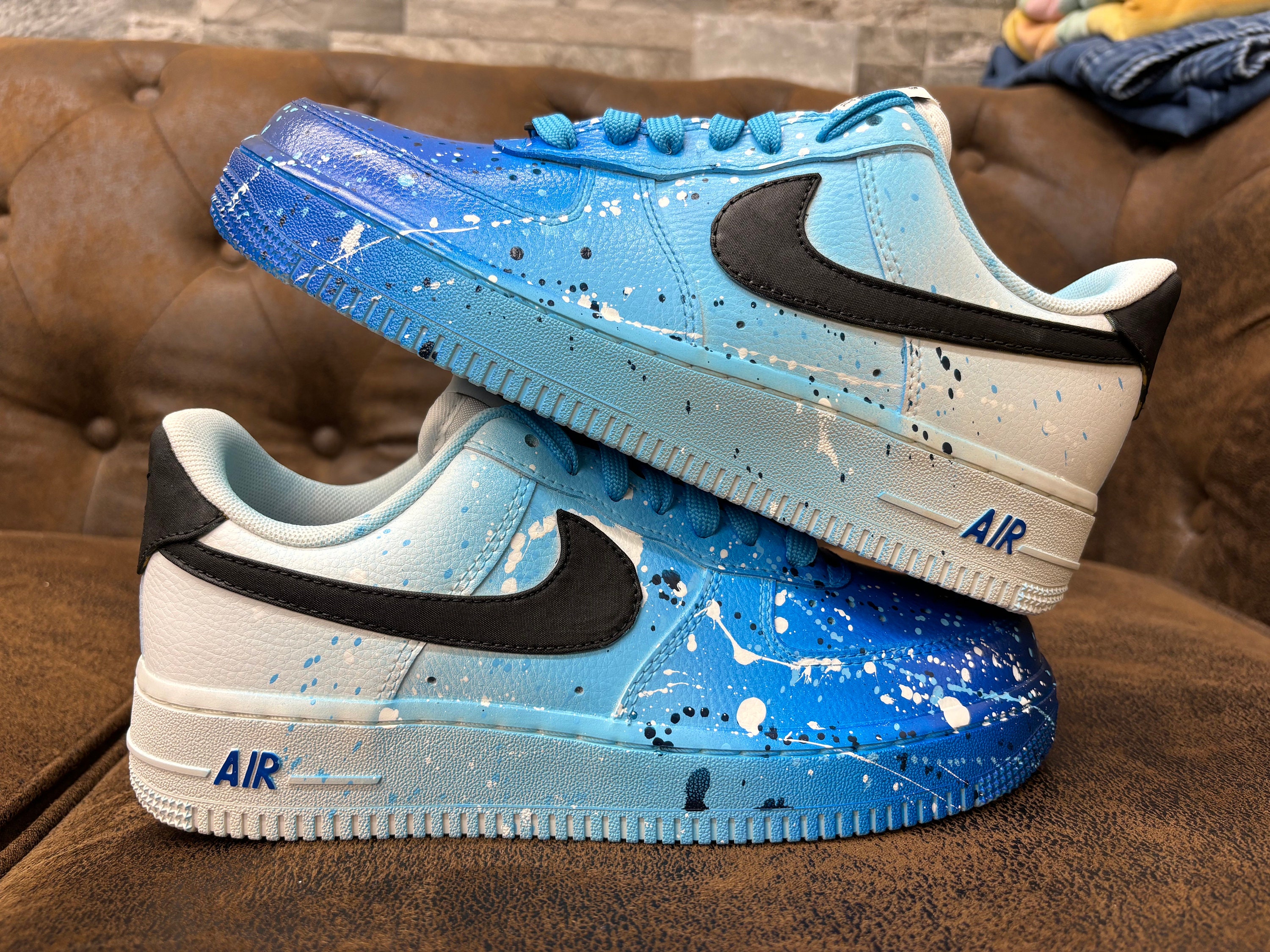 Customized AIR FORCE 1 Sea Splash Sneakers Free Style Handpainted and ...