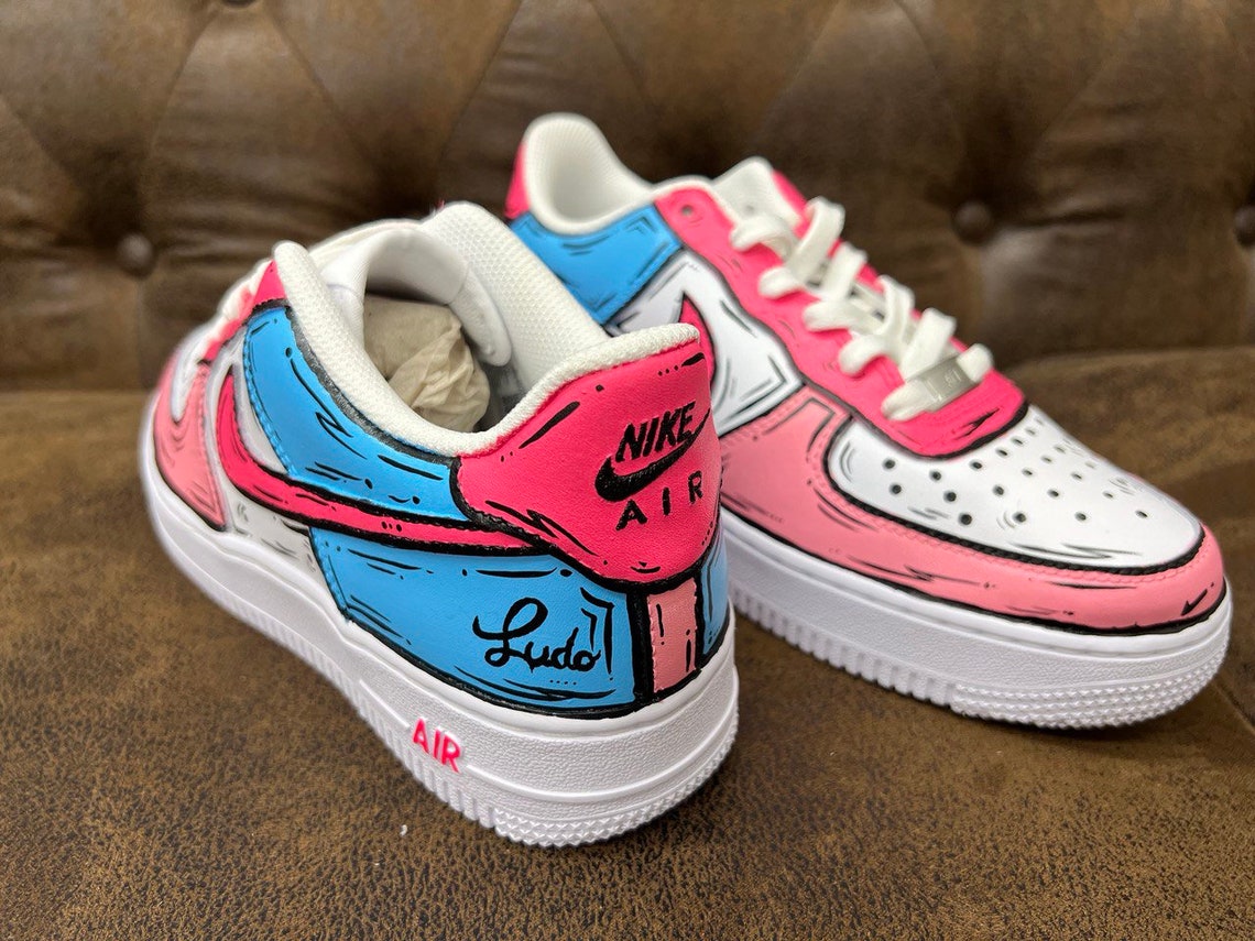 Customized AIR FORCE 1 Cartoon Style Sneakers | Fully Handpainted ...