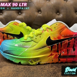 Air Max 90 LTR Customized Sneakers | Airbrushed - Handpainted With ...