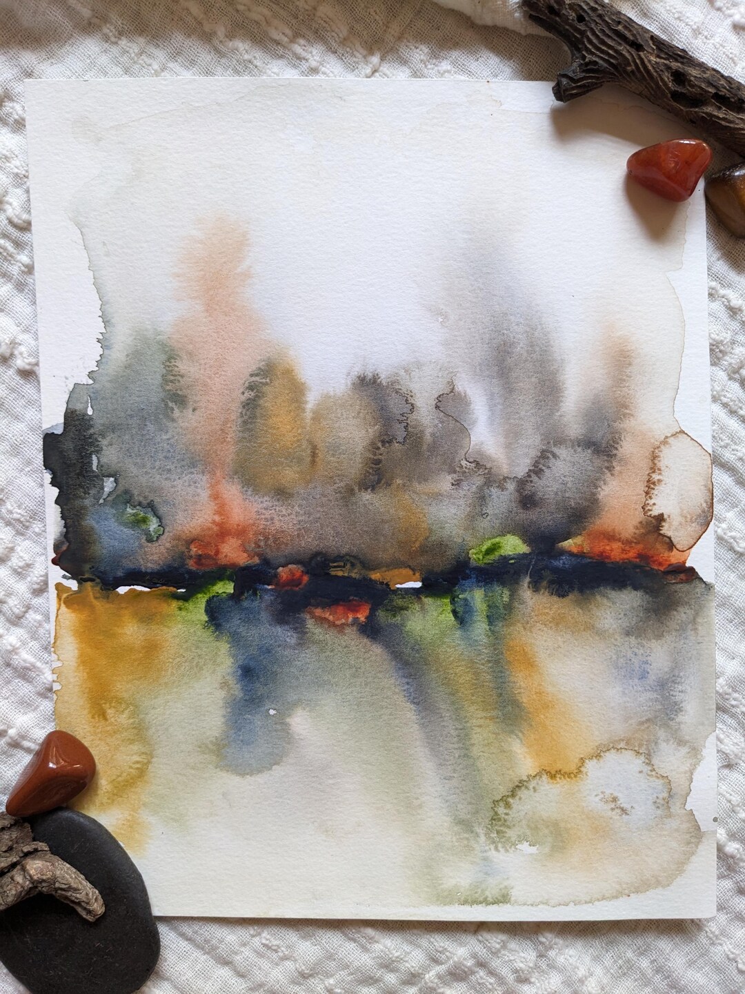 Abstract Watercolor Art, Nature Based Art, Earthy Art, Wall Art - Etsy