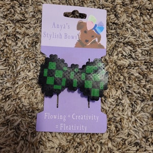 Demon Slayer Perler Bead Hair Bows/clips - Etsy