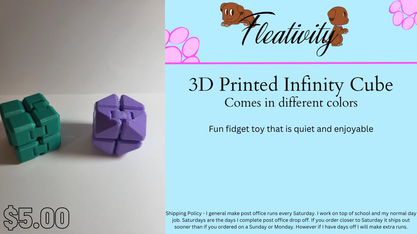 3d Printed infinity Cube - Etsy Portugal