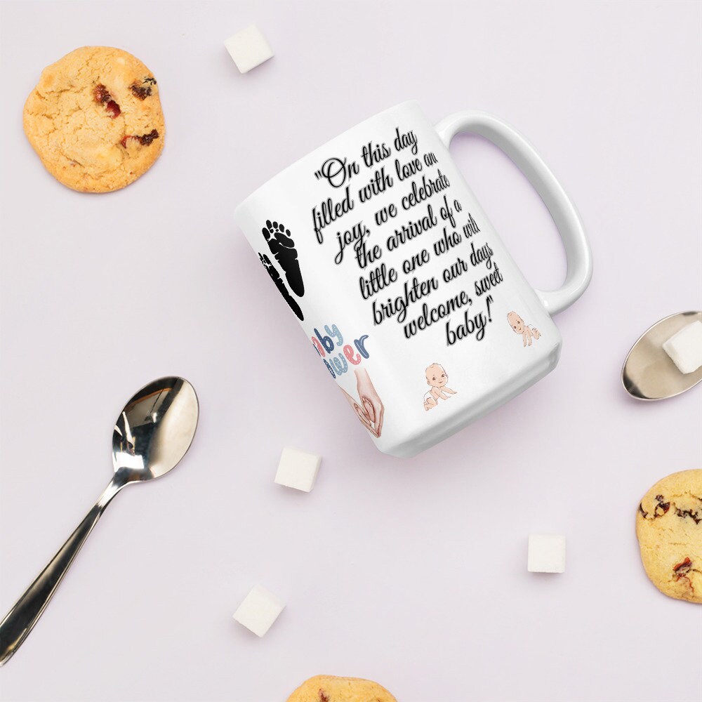 Handprint Mug, Footprint Mug, Baby Handprint Mug, Baby Footprint Mug ...