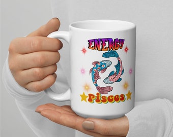 Pisces Zodiac Mug, Zodiac Coffee Mug, Pisces Mug, Witchy Pisces Mug ...