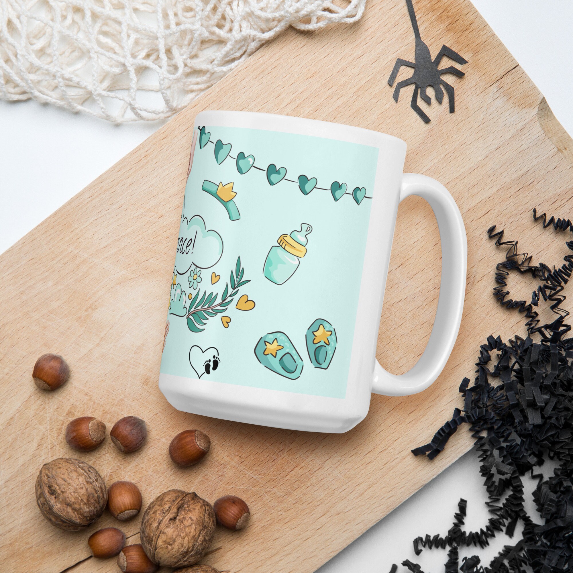 Handprint Mug, Footprint Mug, Baby Handprint Mug, Baby Footprint Mug ...