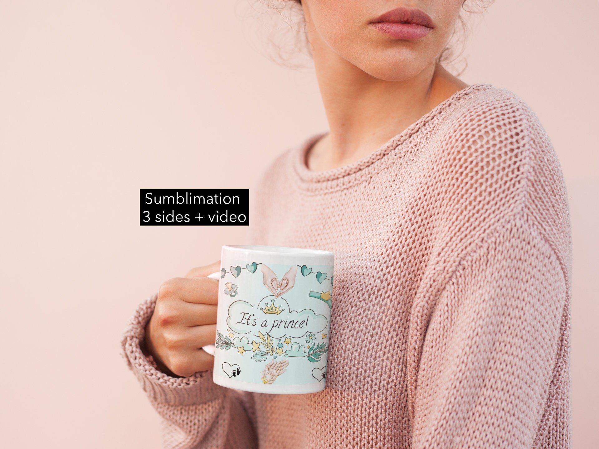 Handprint Mug, Footprint Mug, Baby Handprint Mug, Baby Footprint Mug ...