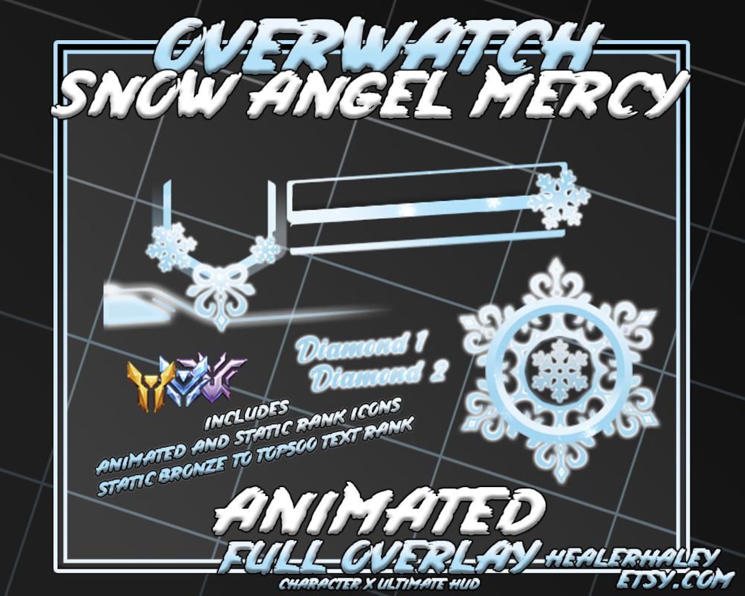Animated Snow Angel Mercy Character and Ultimate Overlay Overwatch 2 - Etsy