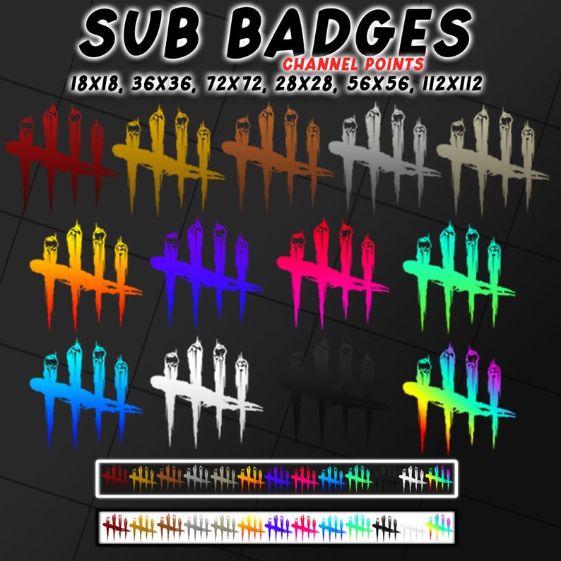 DBD Scratches Five Marks Sub Badges | Channel Points | Dead by Daylight ...