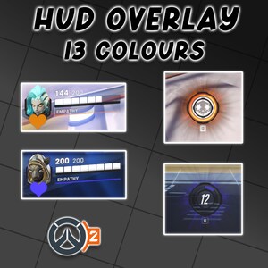 Overwatch 2 HUD HP and Ultimate Overlay Heart Blackout 13 Colours Match ...