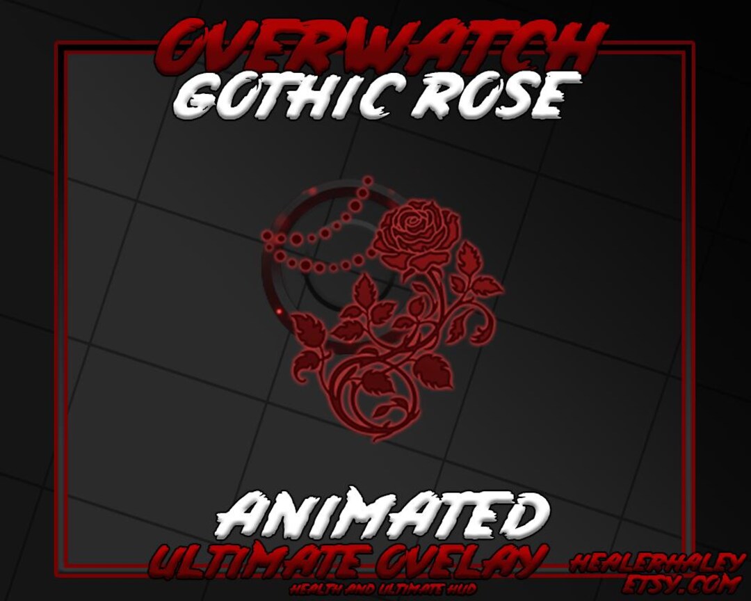 Animated Gothic Red Rose Ultimate Overlay Overwatch 2 - Etsy