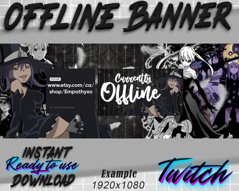 Anime Twitch Offline Banner Blair - Etsy