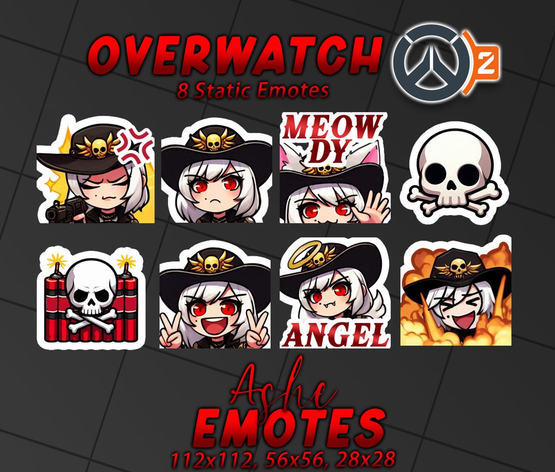 Ashe Emotes Overwatch 2 8 Emotes - Etsy