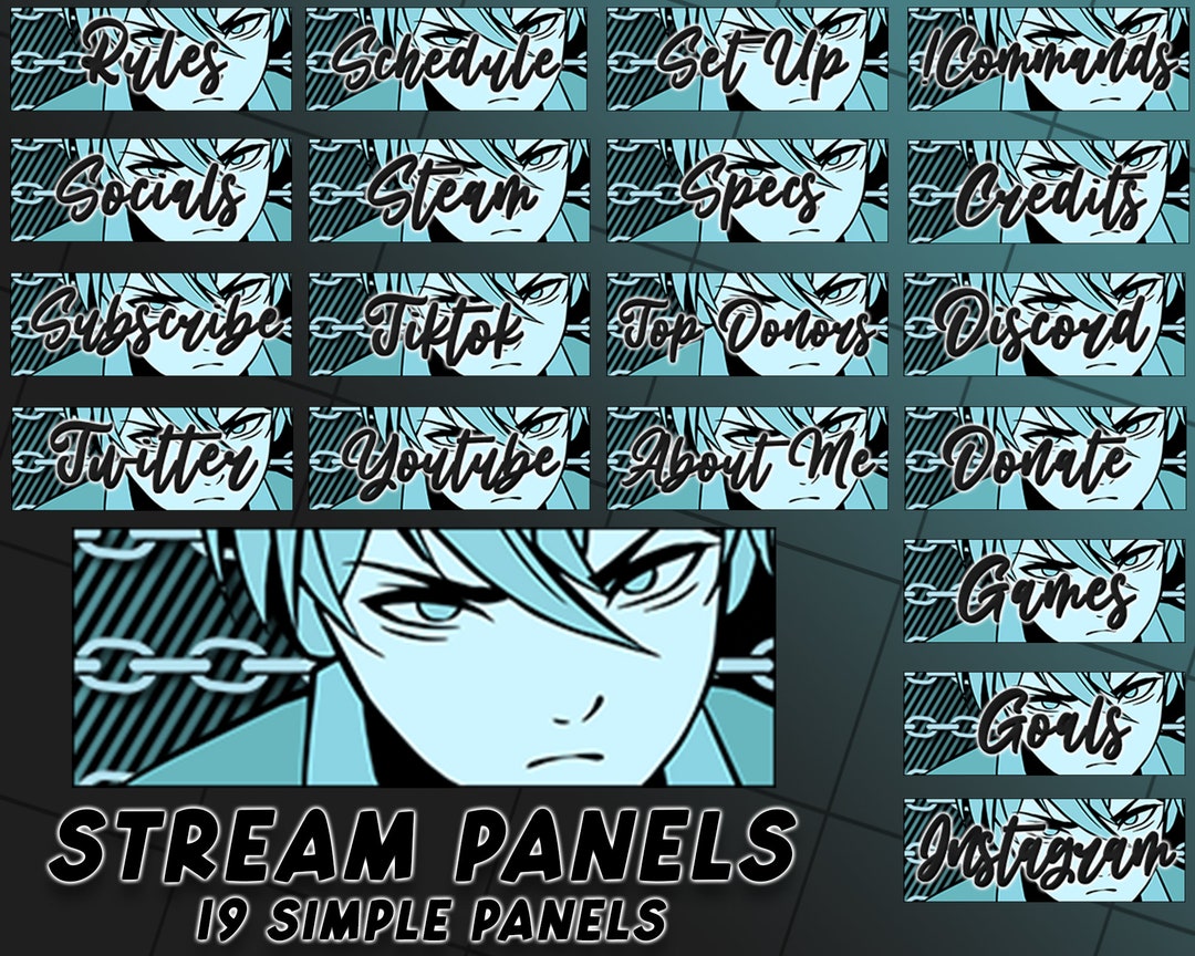 Anime Twitch Chain Boy 19 Panels Simple - Etsy