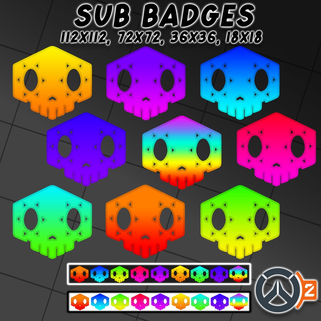 Overwatch 2 Sombra Twitch Sub Badges | 9 Colours - Etsy